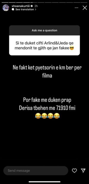 ‘Si të duket çifti Ueda-Arlind?’/ Xhoana i përgjigjet provokimit të ...